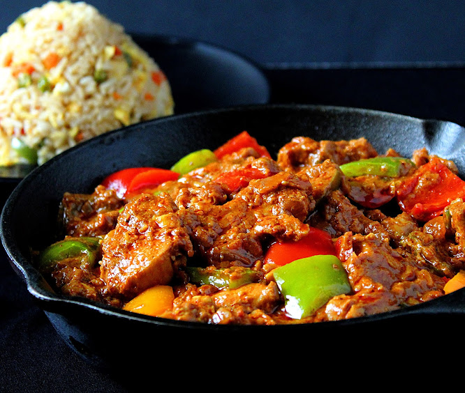 Capsicum Chicken/ Bell Pepper Chicken with Roasted Coconut Gravy