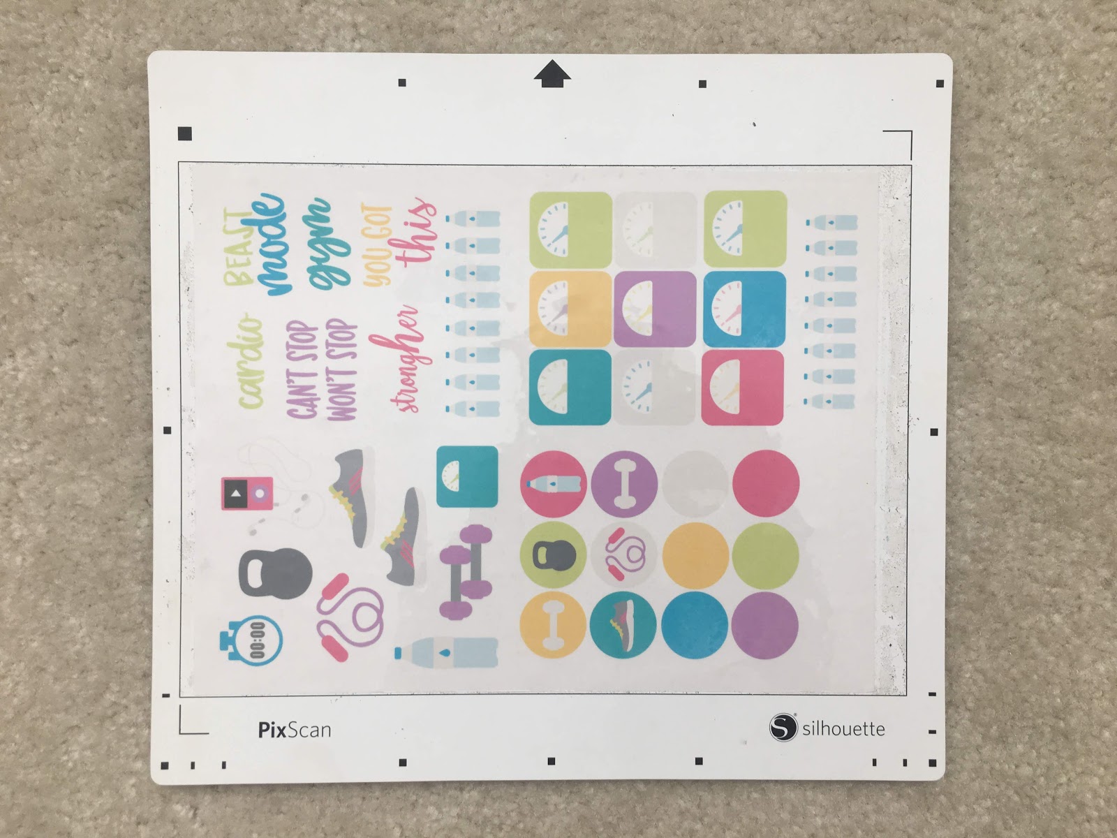 Cutting Silhouette Stickers Without Registration Marks (Free Sticker ...