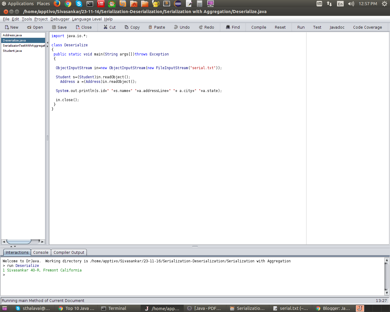 Java / Java Script / JQuery / MySQL / Big Data: Serialization and ...