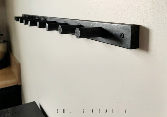 She's Crafty: DIY Dowel Peg Rack