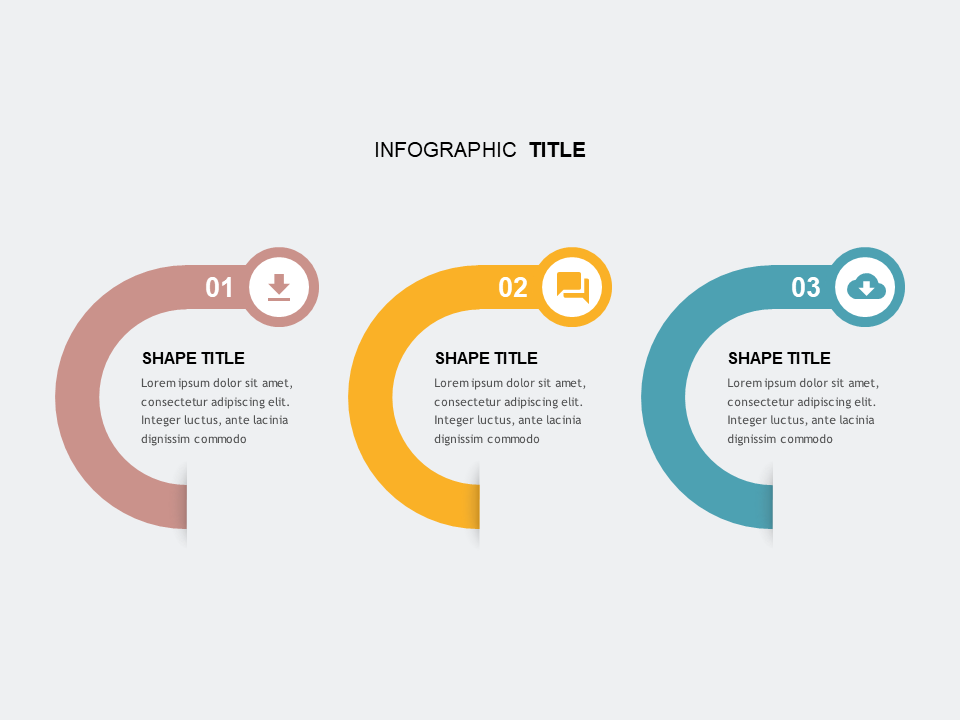 Arc Linear Horizontal Step PowerPoint Templates - PowerPoint Free