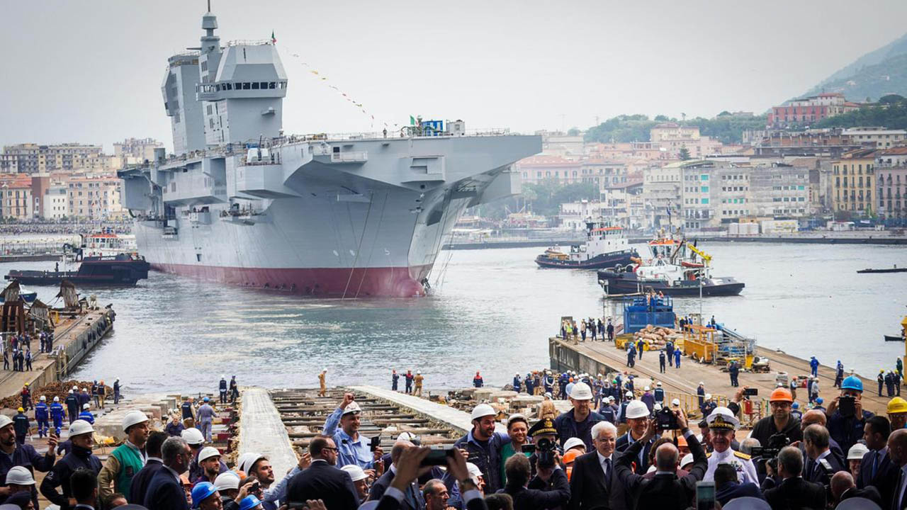Italian Navy's LHD Trieste (L9890) Launched