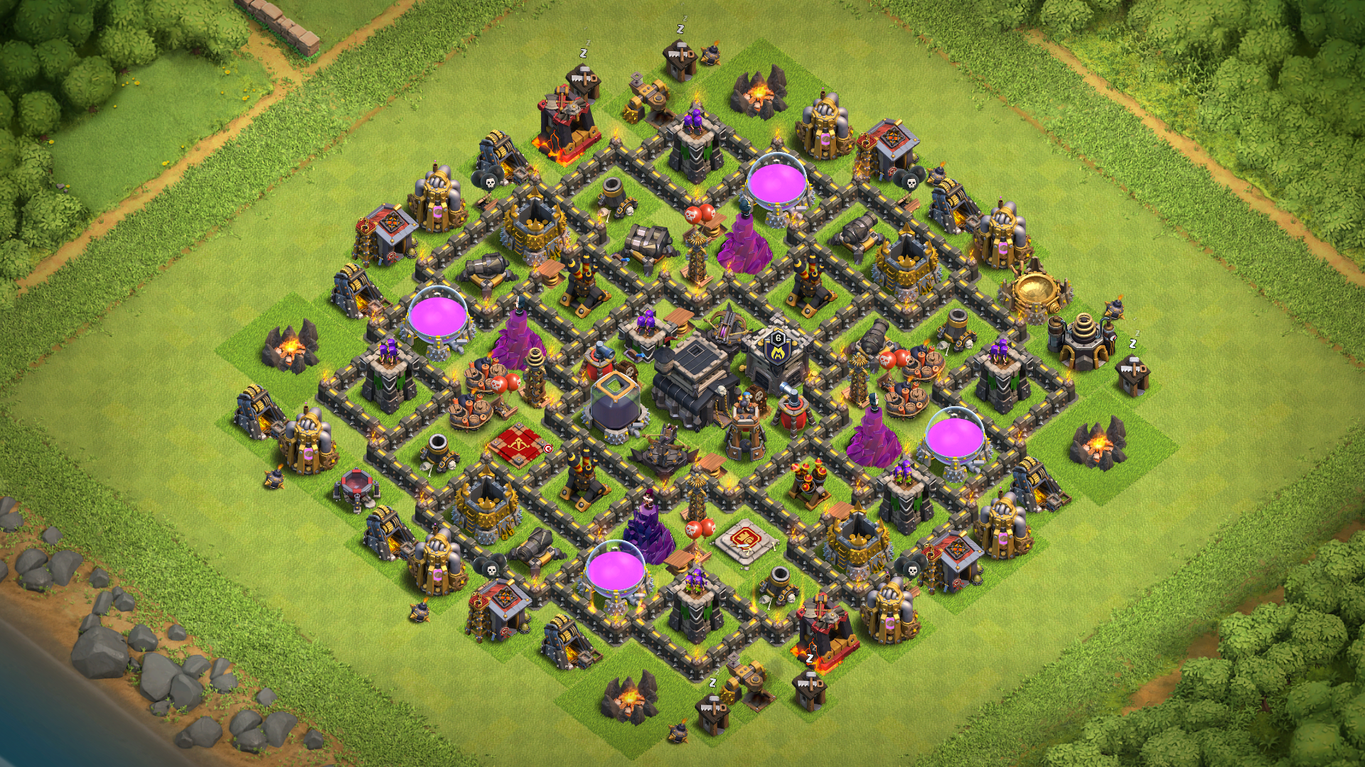 New TH9 Base Layout with Layout Copy Link - Base of Clans