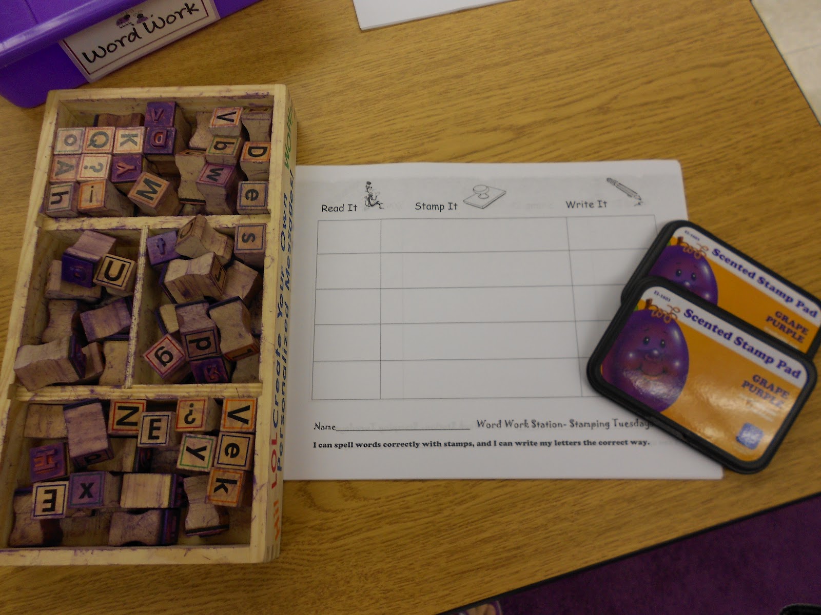 Prayers & Purple Elephants: Word Work Stations
