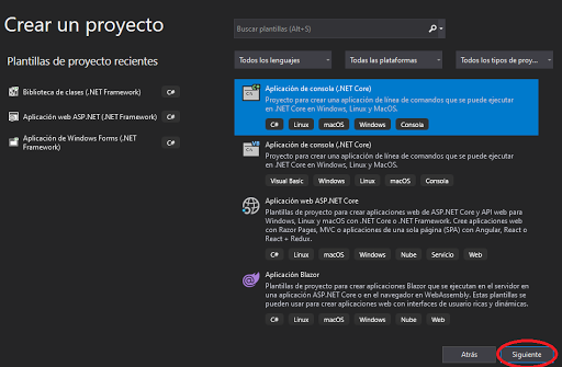CREA UN PROYECTO EN VISUAL STUDIOS C# MODO CONSOLA (MI PRIMER PROGRAMA ...