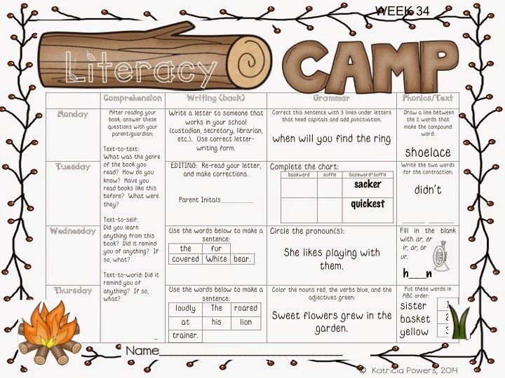 Mrs. Powers: Literacy to match Math!