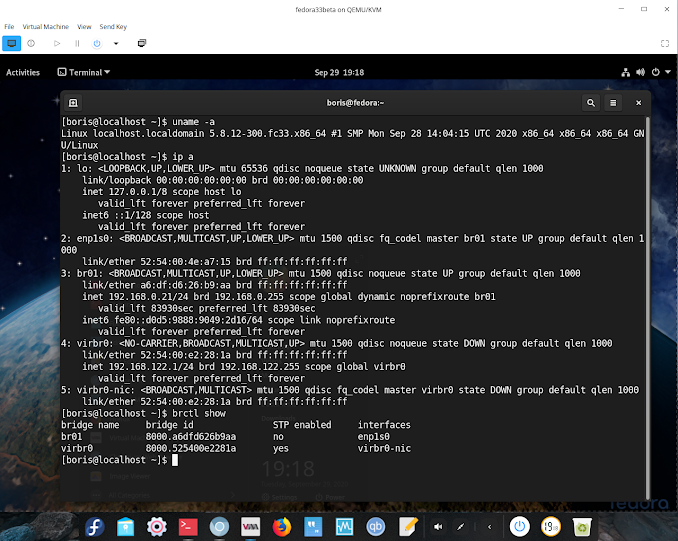 Openstack Rdo Andand Kvm Hypervisor Setting Up Fedora 33 Beta L1andandl2 Kvm Guests All Seating On The