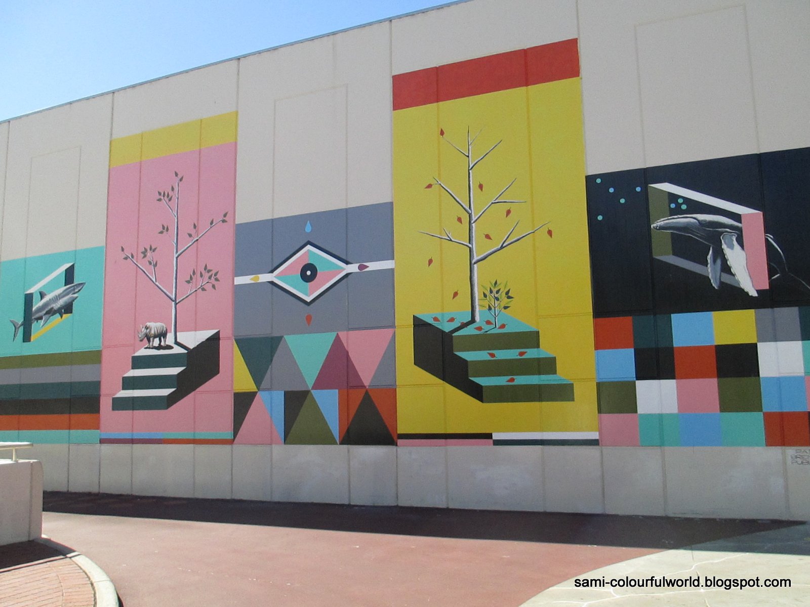 COLOURFULWORLD: Monday Mural - Geometric shapes