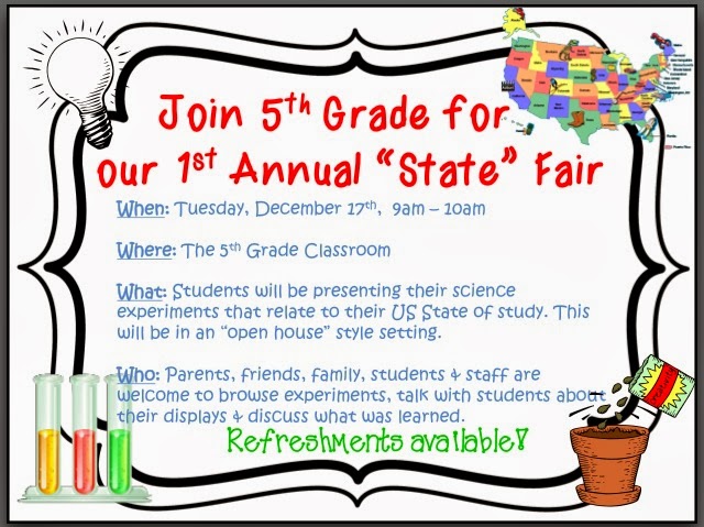 In 5th Grade with Teacher Julia: 5th Grade's 1st Annual "State" Fair ...