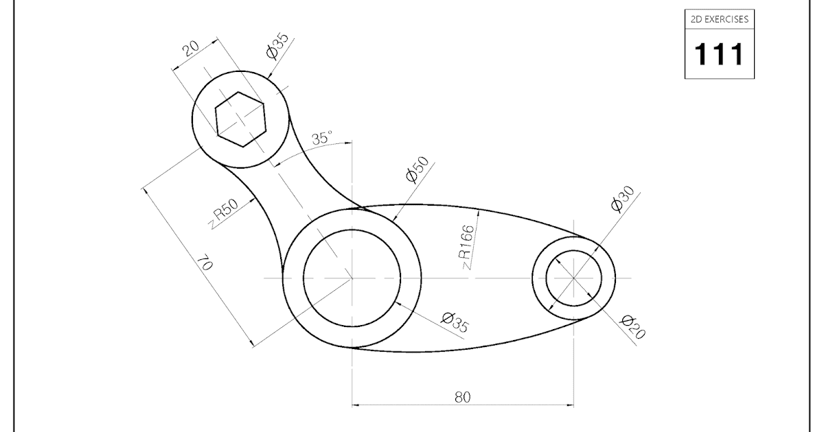 2D CAD EXERCISES 111 - STUDYCADCAM