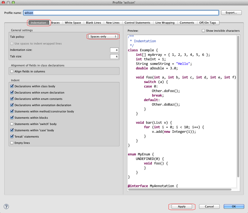 My Tech Notes Eclipse Indent Using Spaces Instead Of Tabs
