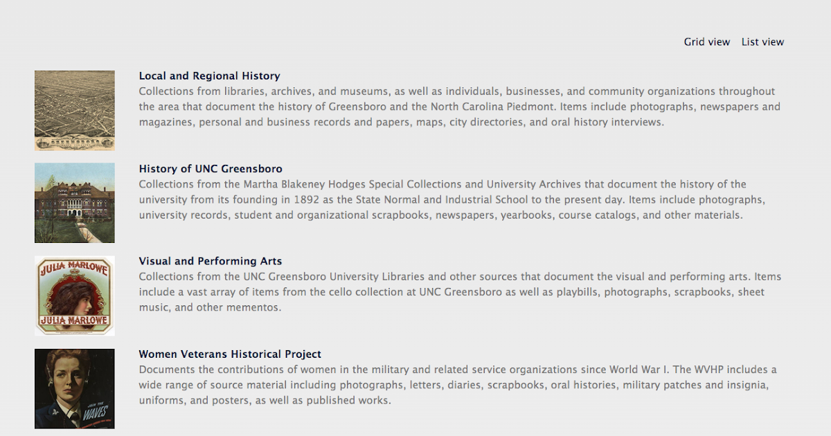 UNC Greensboro Digital Collections: Digital Collections Updates