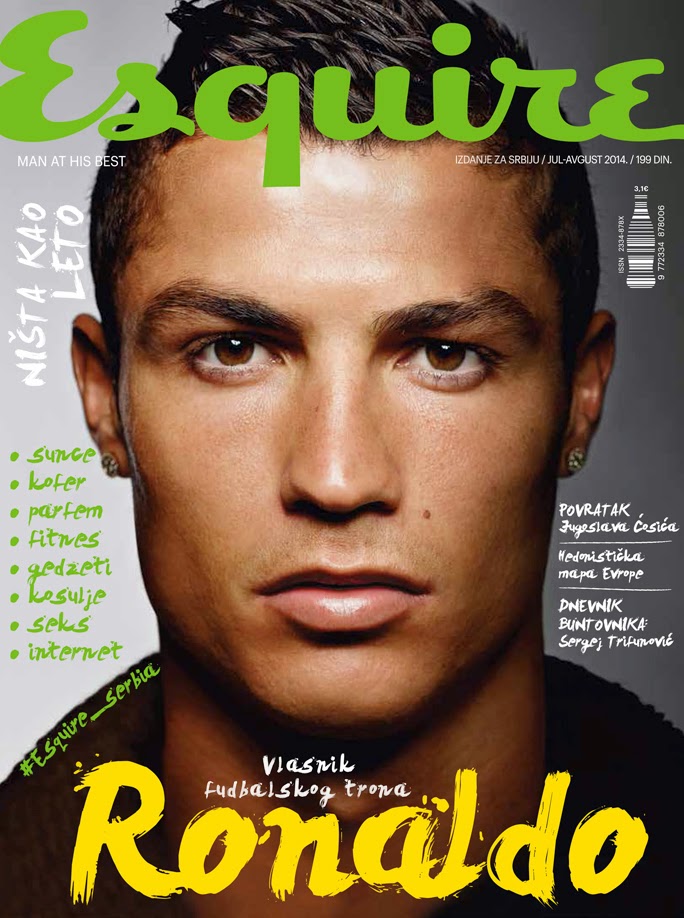 Cristiano Ronaldo en portada de Esquire Serbia Julio 2014