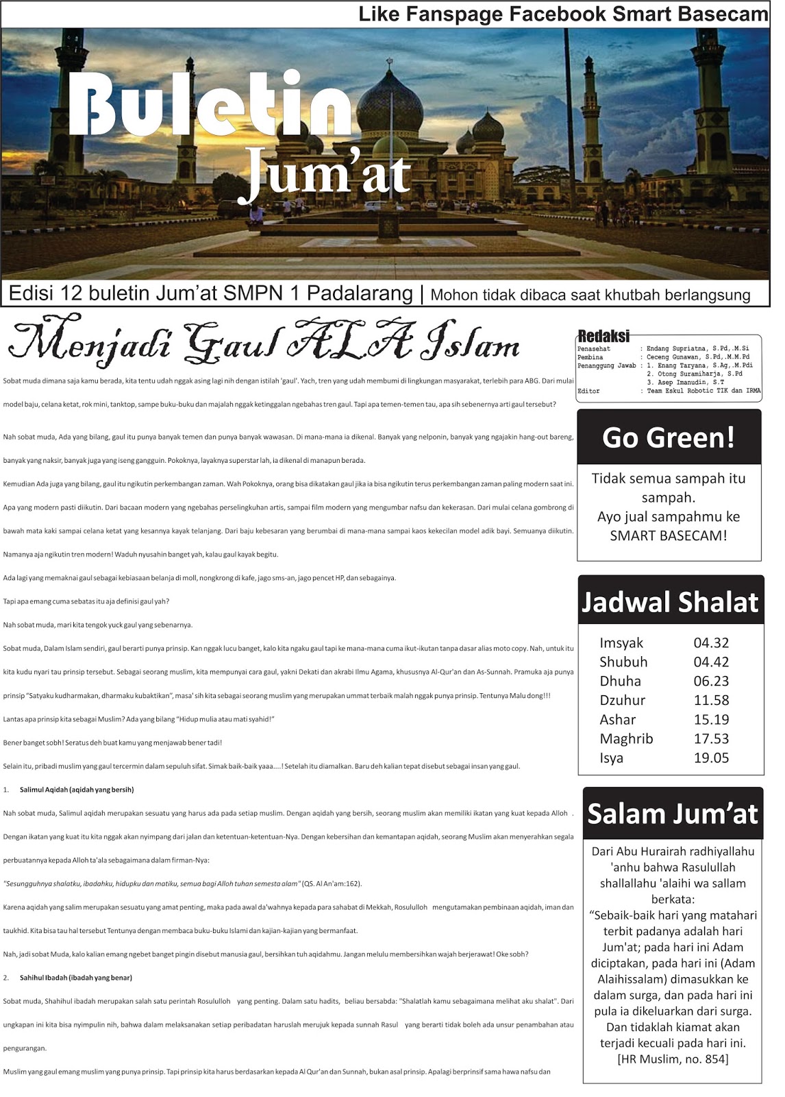 Buletin Jum'at Edisi 12 - SMART BASECAM