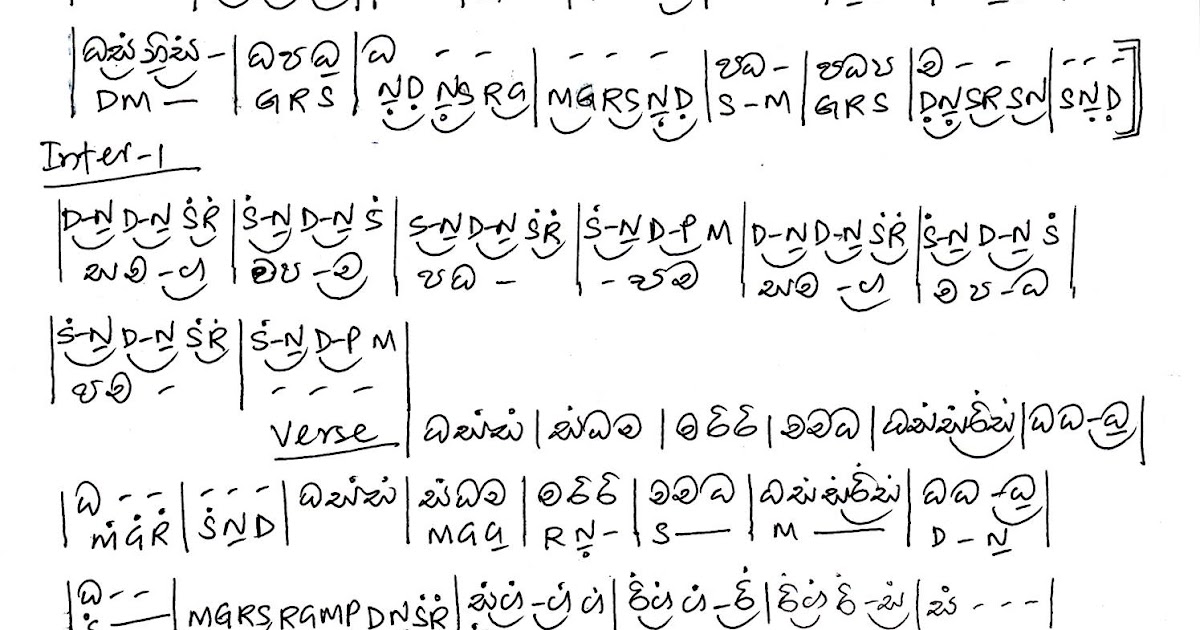 Sinhala Notation , Sinhala Piano Notes , Sinhala Keyboard Notations