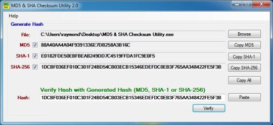 MD5 & SHA Checksum Utility | Aoi Share
