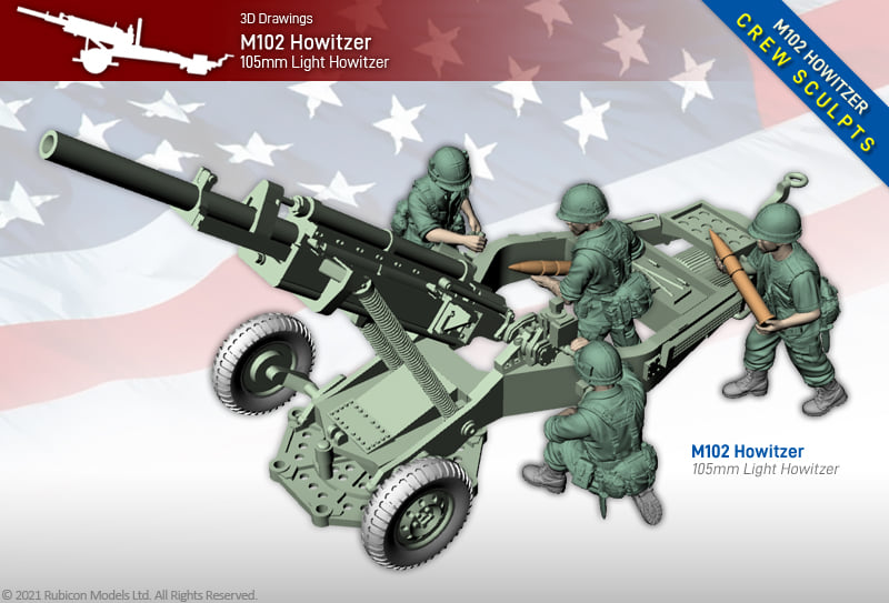 Wargame News and Terrain: Rubicon Models: New US M102 Howitzer ...