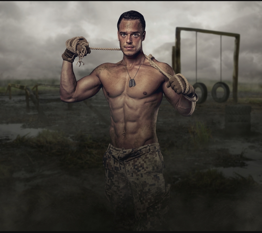Be fit like an army man : strong and dashing.