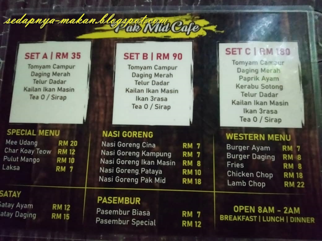 MaKaN JiKa SeDaP: Restoran Pak Mid Cafe, Batu Ferringhi