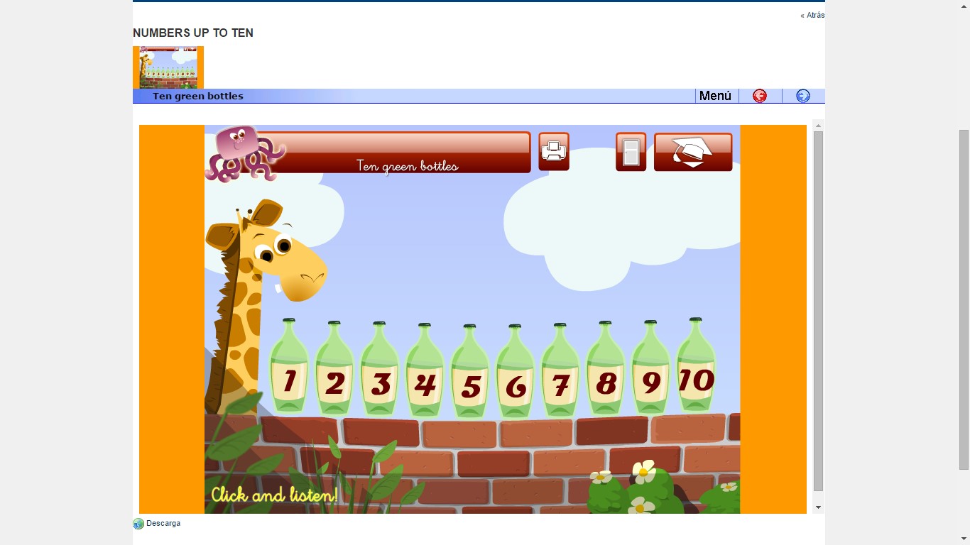 El baúl de Mary Joe: Numbers 1-10 game. (INFANTIL)