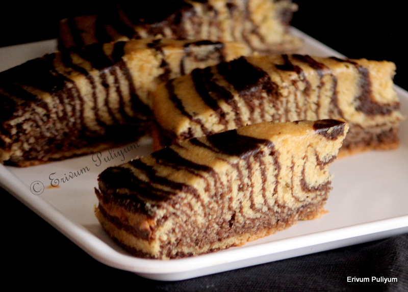Erivum Puliyum: Zebra Cake (Step by Step Pics)