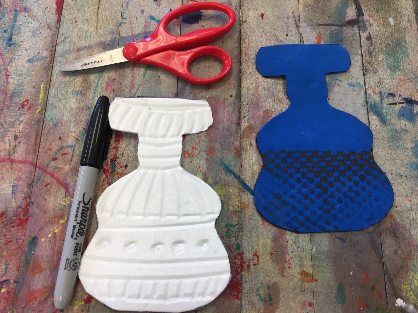 Art Room Blog: Printmaking a Fern Vase...