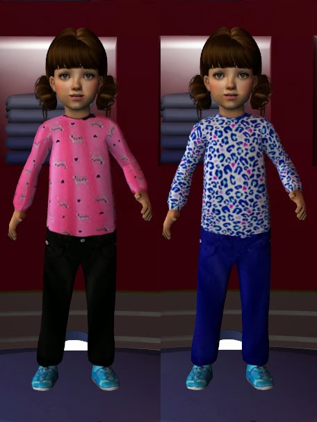 Birdgurl's Sims 2 Creations: Toddler Female Sleeve Outfit Collection 19