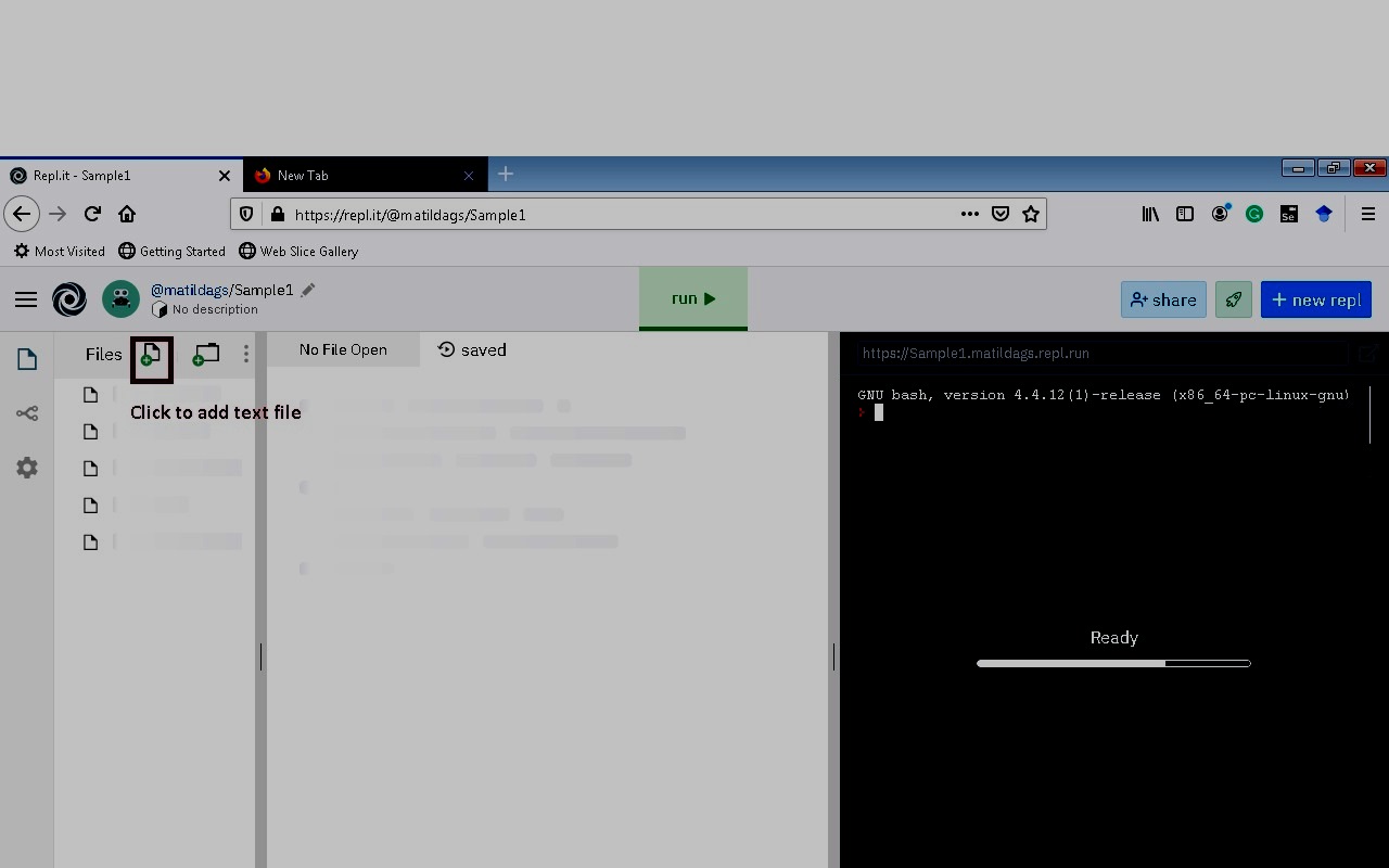 Dr.Matilda.S: How to use repl.it to create and run a Linux Program