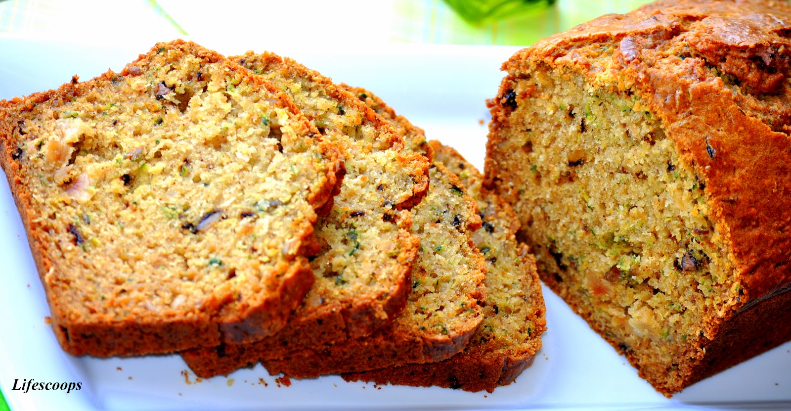 Life Scoops: Zucchini Bread with Apple,Walnut and Coconut