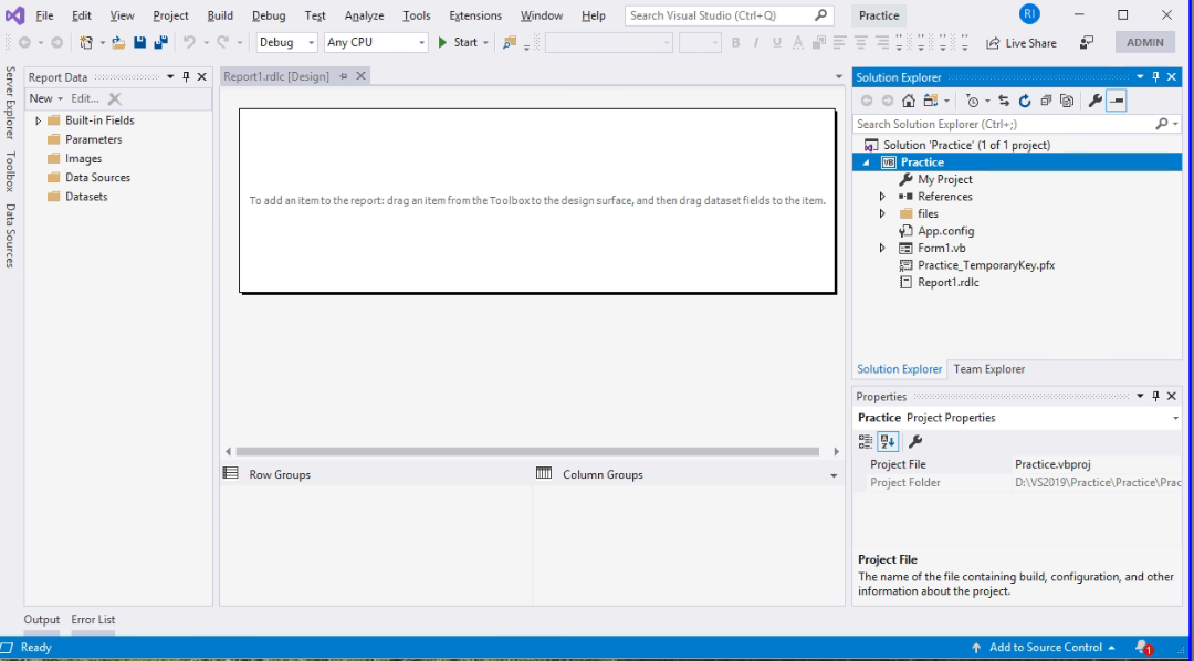Installing RDLC Report in Visual Studio Community Edition 2019