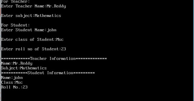 Technocraks: Single Inheritance in c++ Technocraks: Single Inheritance in c++