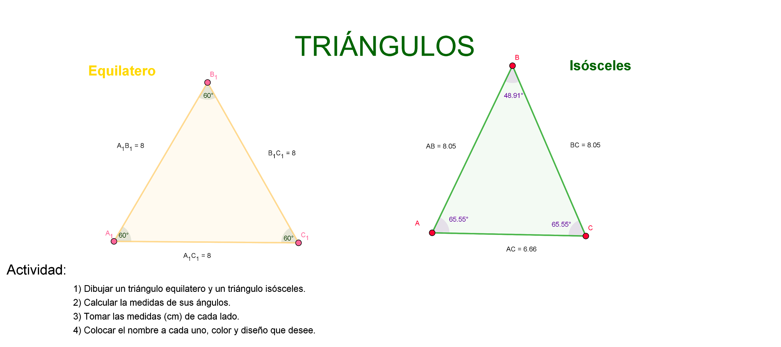 "ModoTic": TRIÁNGULOS (geogebra)