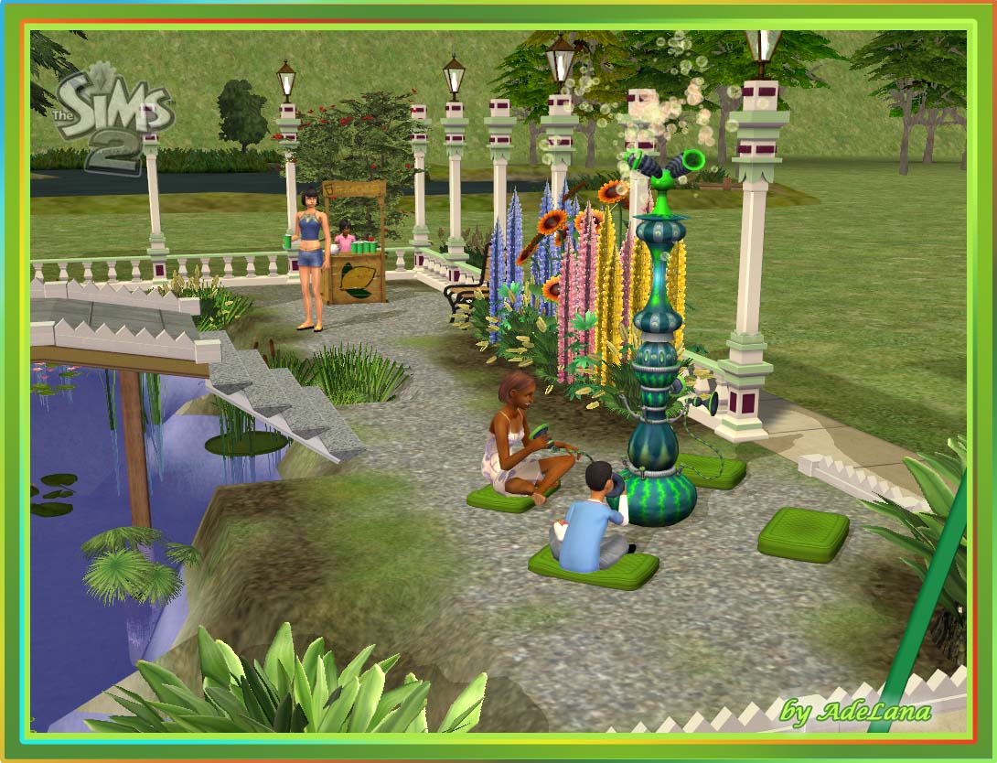 My Sims city block: "Цвета радуги" кафе (The Sims 2)