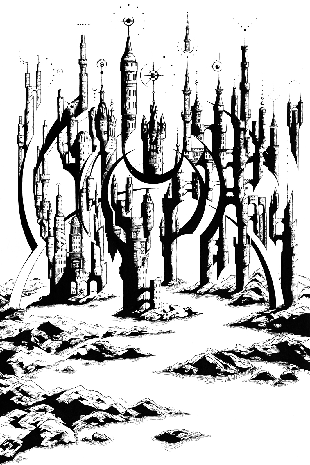 A Wolf Illustrations Blog: Utopian Architecture