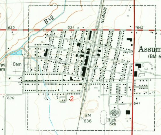 Towns and Nature: Christian C: Assumption, IL: Deepest Coal Mine Shaft ...