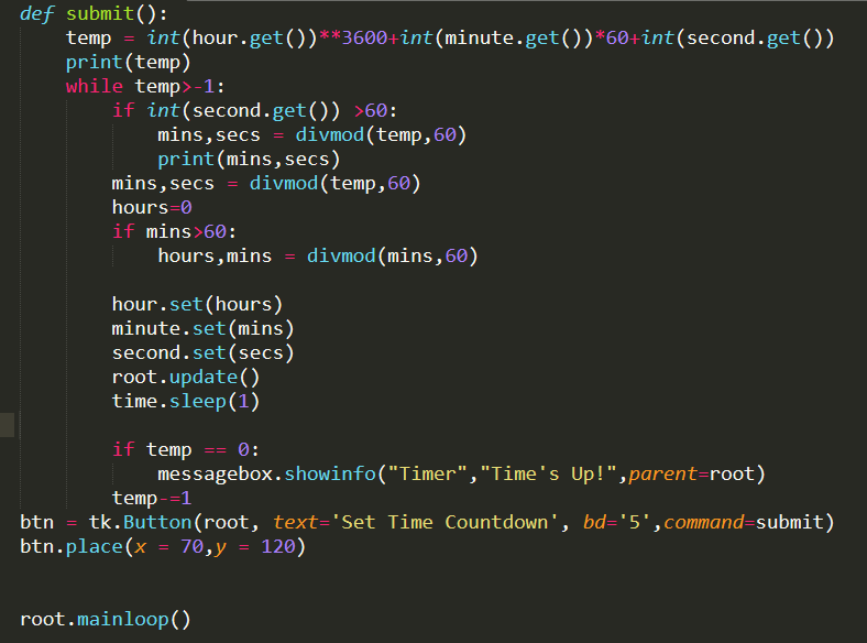 Tkinter Timer Countdown _ How do I make a simple countdown time in ...