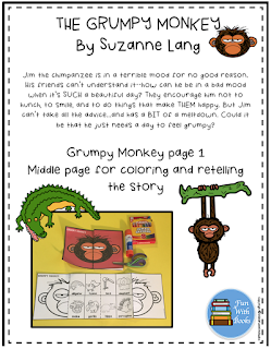 GRUMPY MONKEY BOOK CRAFT ~ Book Units by Lynn