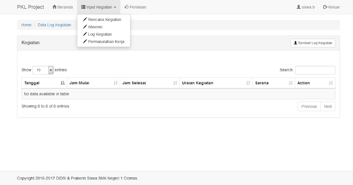 Source Code PHP Sistem Informasi Manajemen Siswa PKL dengan CI