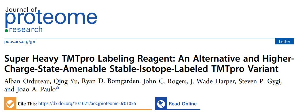 News in Proteomics Research: Super heavy TMT tags! Setting the stage ...