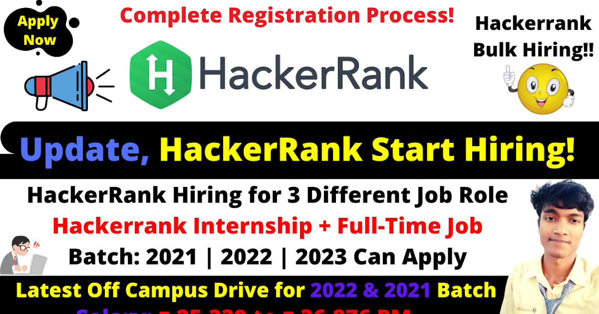 Hackerrank 3 Off Campus Intern Recruitment 2021 Hiring 3 Different