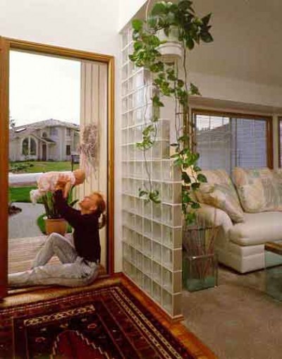 living room design ideas for Glass bricks