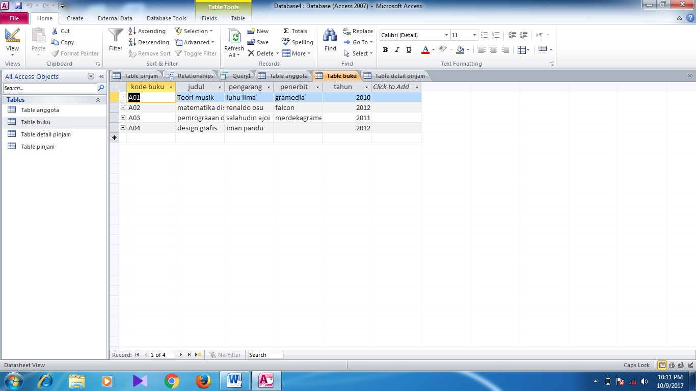 Download contoh database perpustakaan dengan microsoft access 2007 ...