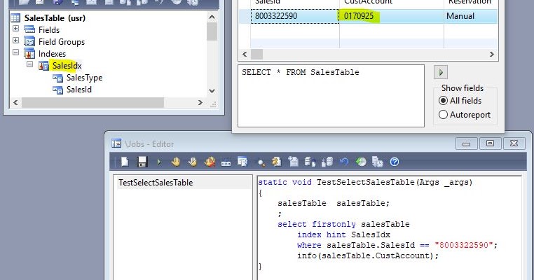 Code Basic Select X++