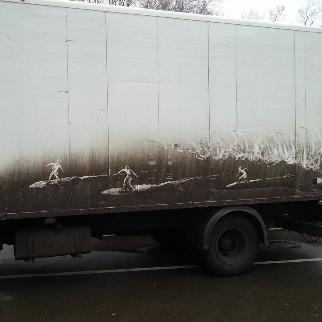 Artist Turns Dust on Vehicles into Incredible Dust Art - ROFLwall