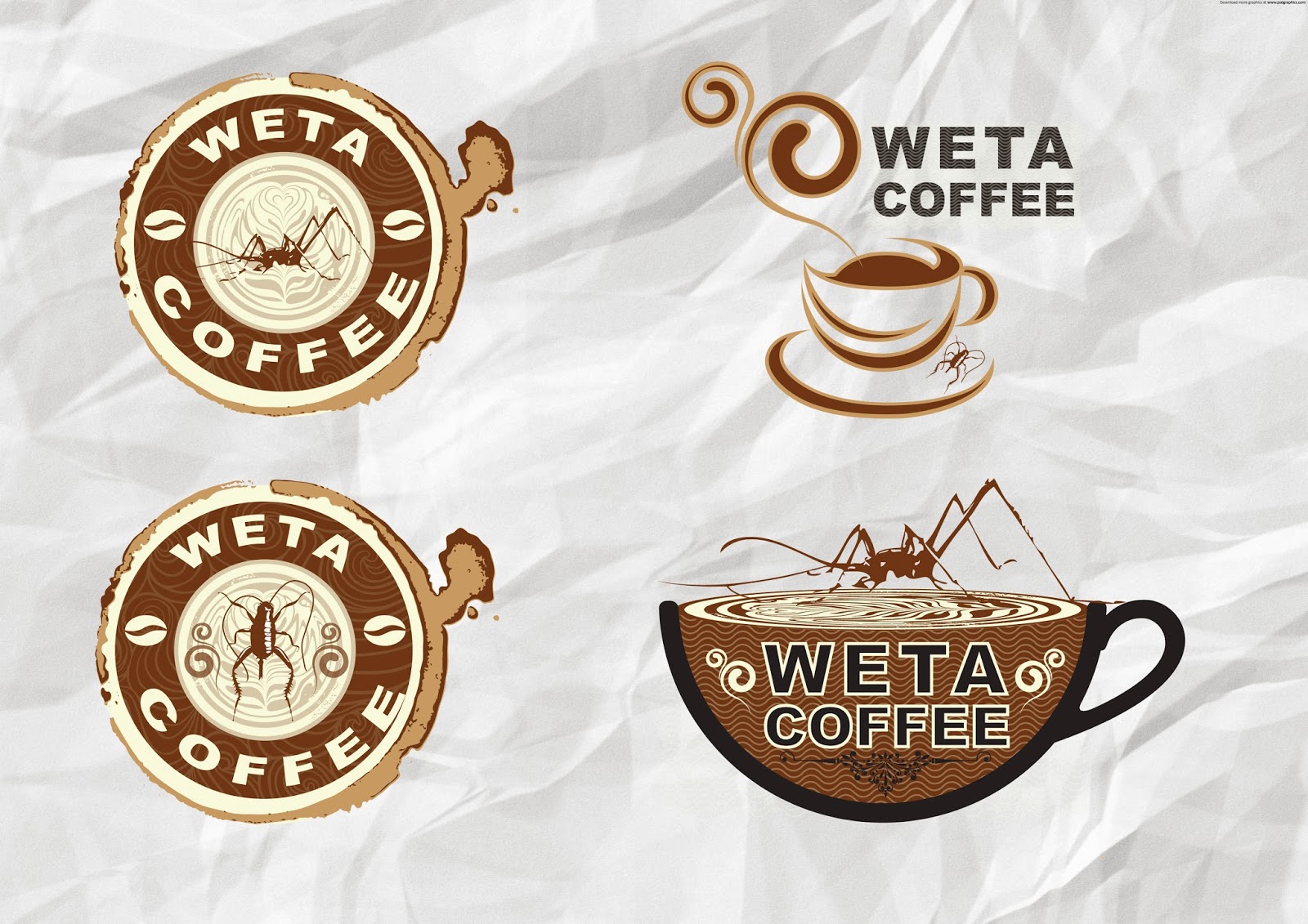 The 6th Avenue: Weta coffee logo design (coffee shop based in Australia)