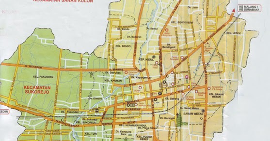 Peta Deliniasi dan Deskripsi Batasan WIlayah Kota Blitar