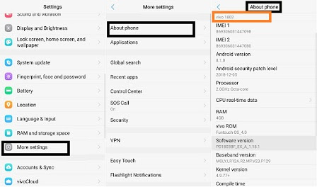 Cara mengecek tipe vivo