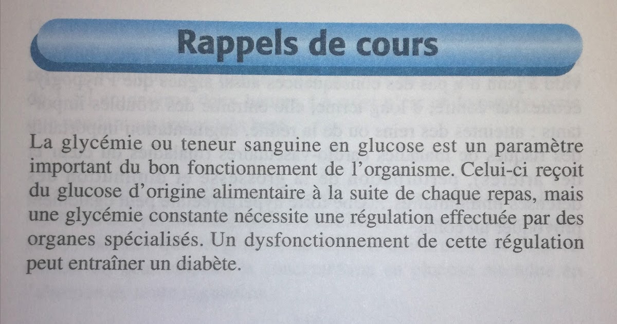 Cours De Svt La Communication Hormonale Régulation De Ma Glycémie 1er