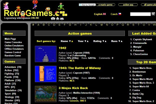 RetroGames.cz - Παίζουμε εκατοντάδες θρυλικά παιχνίδια μέσα από τον browser