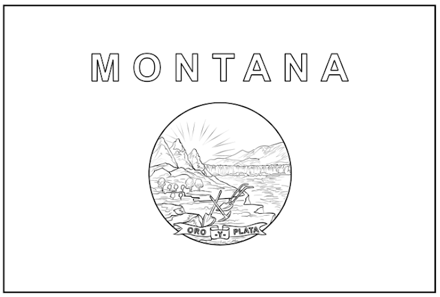 Geography Blog: Flag of Montana coloring page
